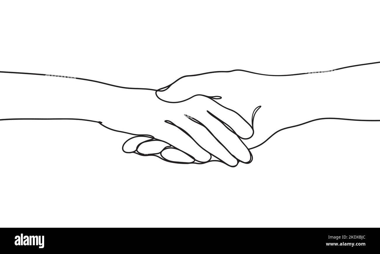 Interview handshake Stock Vector Images - Alamy