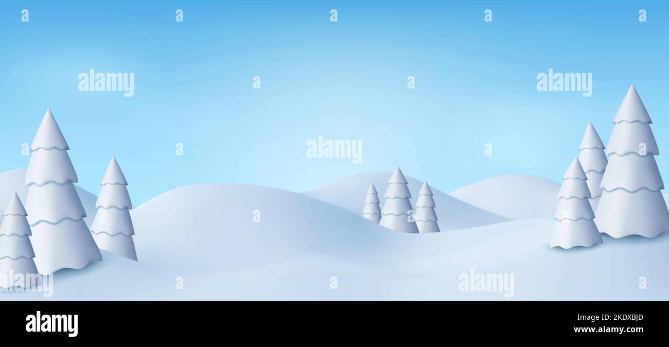 Snowfall fantasy forest christmas 3d hi-res stock photography and ...
