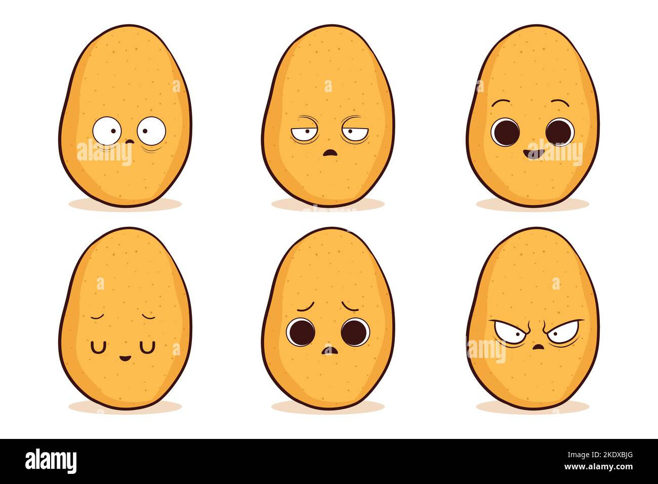 set of cute hand drawn potato Stock Vector Image & Art - Alamy