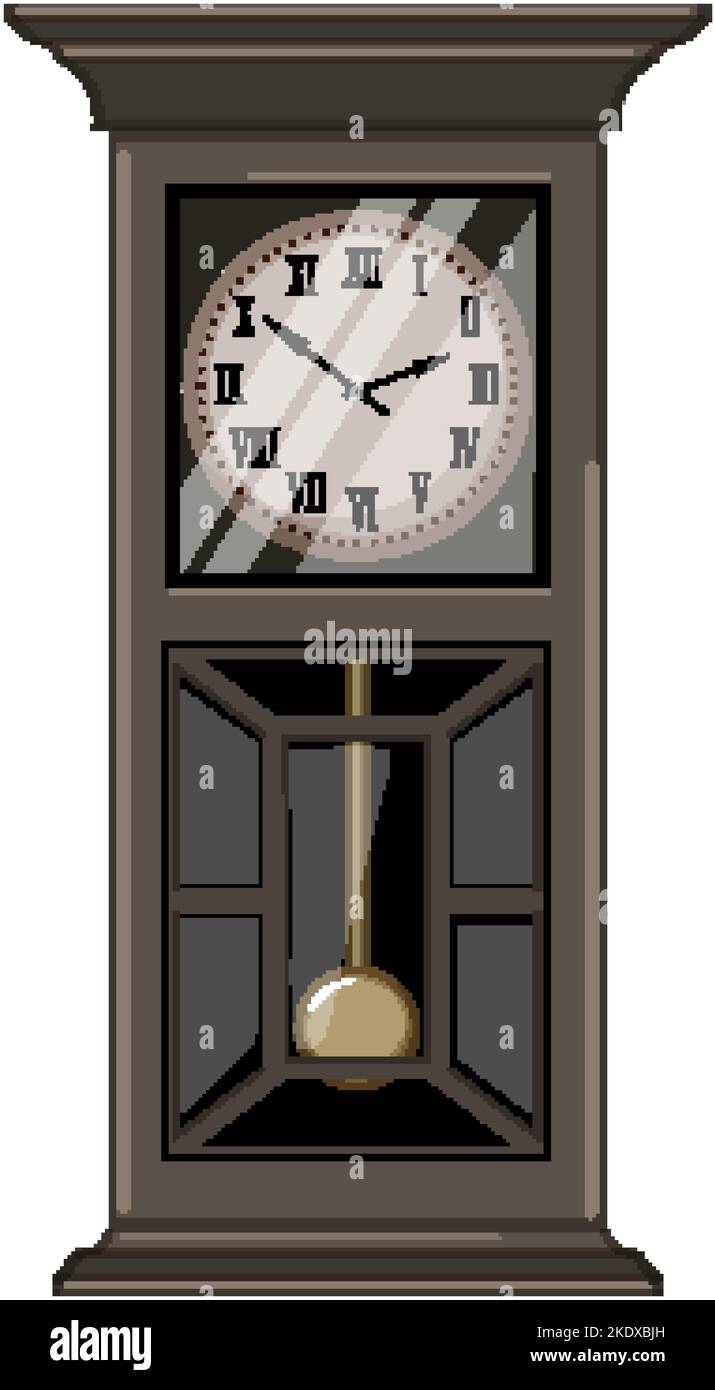 time clock vintage cartoon vector illustration Stock Vector Image & Art ...
