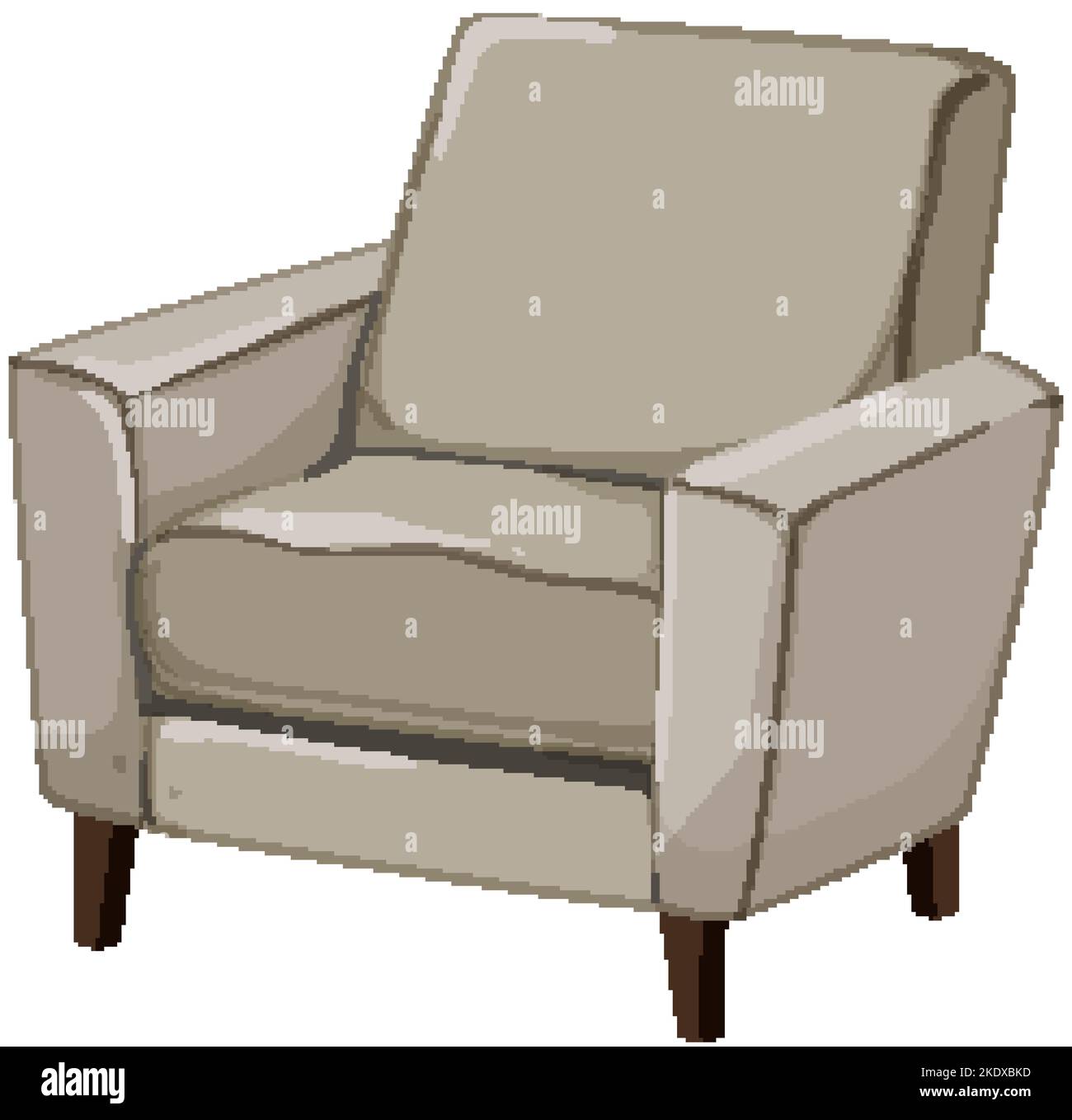 house armchair chair cartoon vector illustration Stock Vector Image ...
