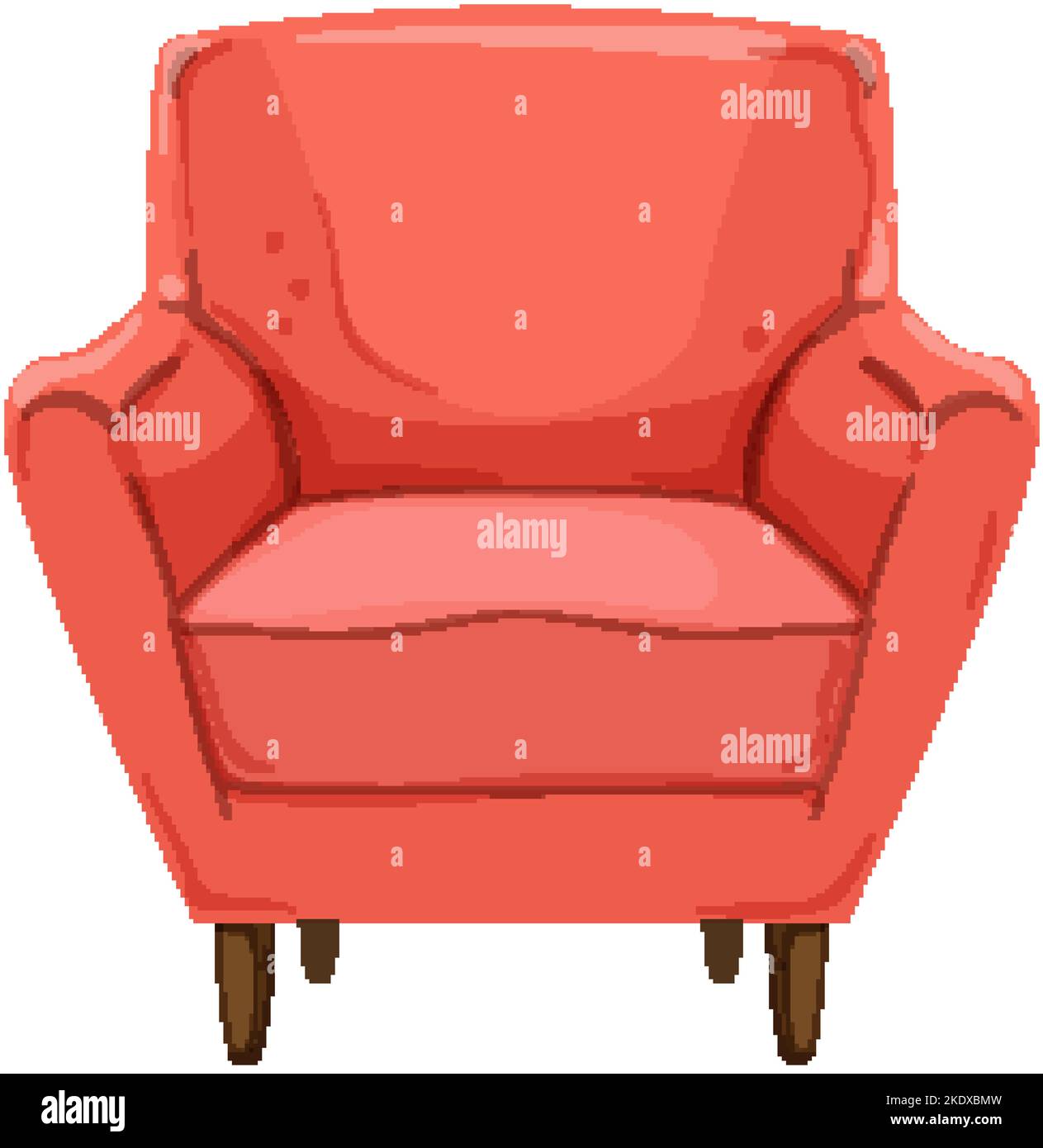 cozy armchair chair cartoon vector illustration Stock Vector Image ...