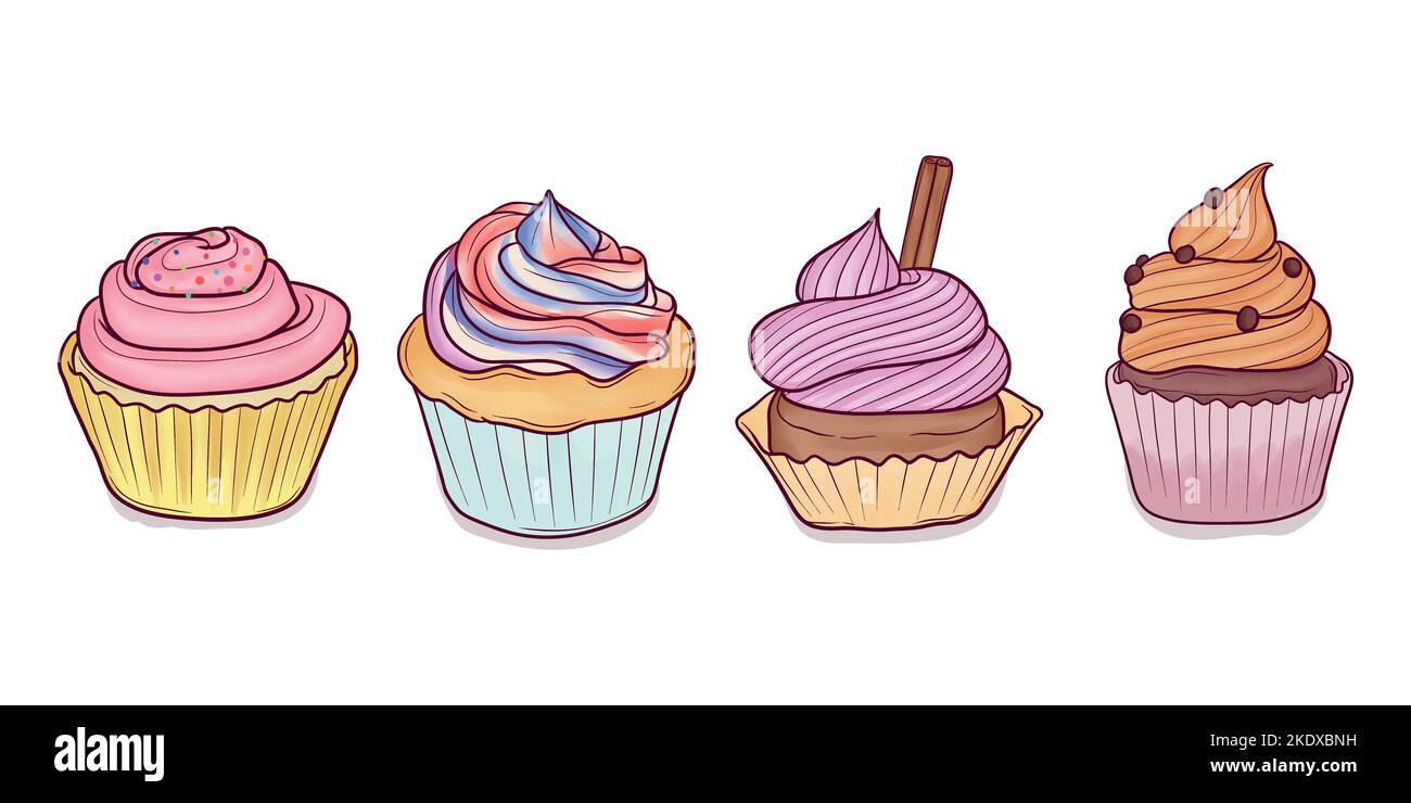 Wedding cake hand drawn clipart Stock Vector Images - Alamy