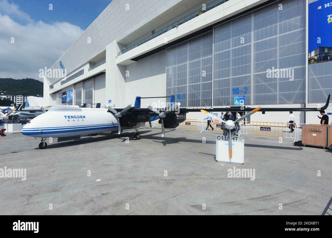 ZHUHAI, CHINA - NOVEMBER 9, 2022 - TWIN-TAILED SCORPION D UAV is seen ...
