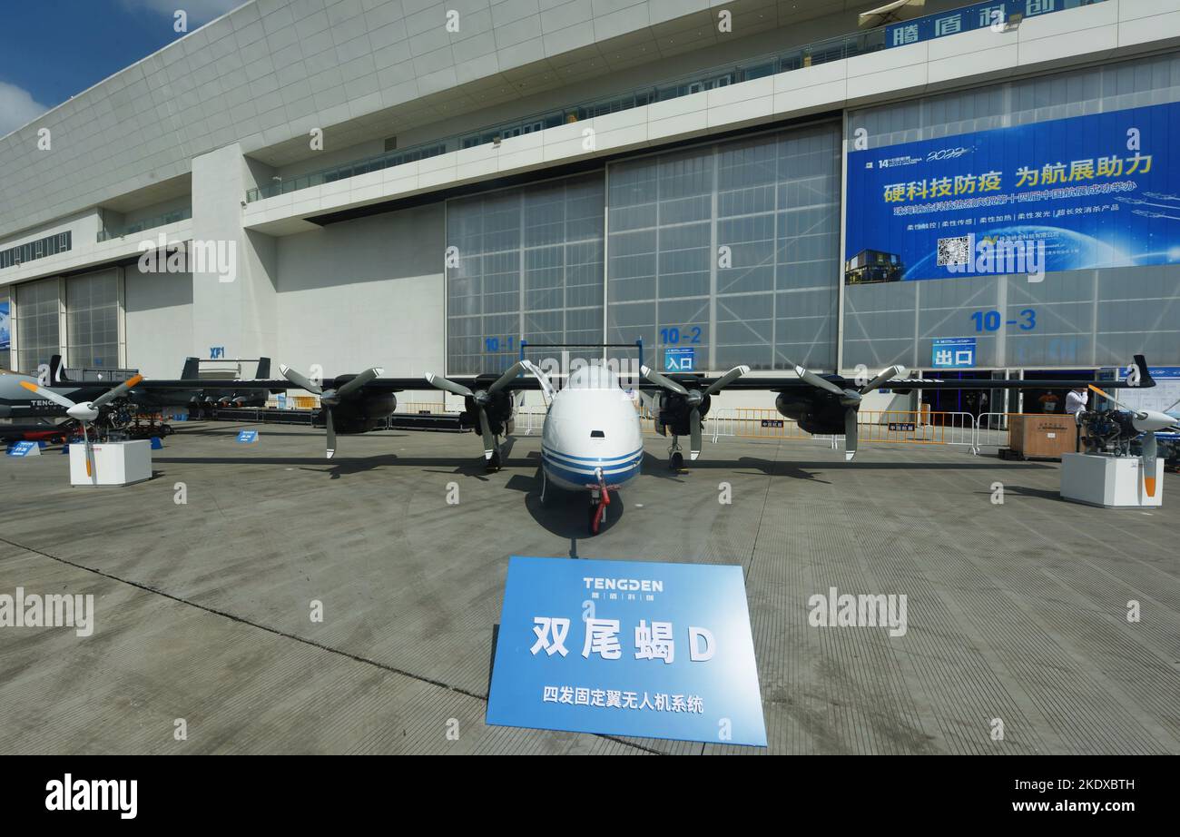 ZHUHAI, CHINA - NOVEMBER 9, 2022 - TWIN-TAILED SCORPION D UAV is seen ...