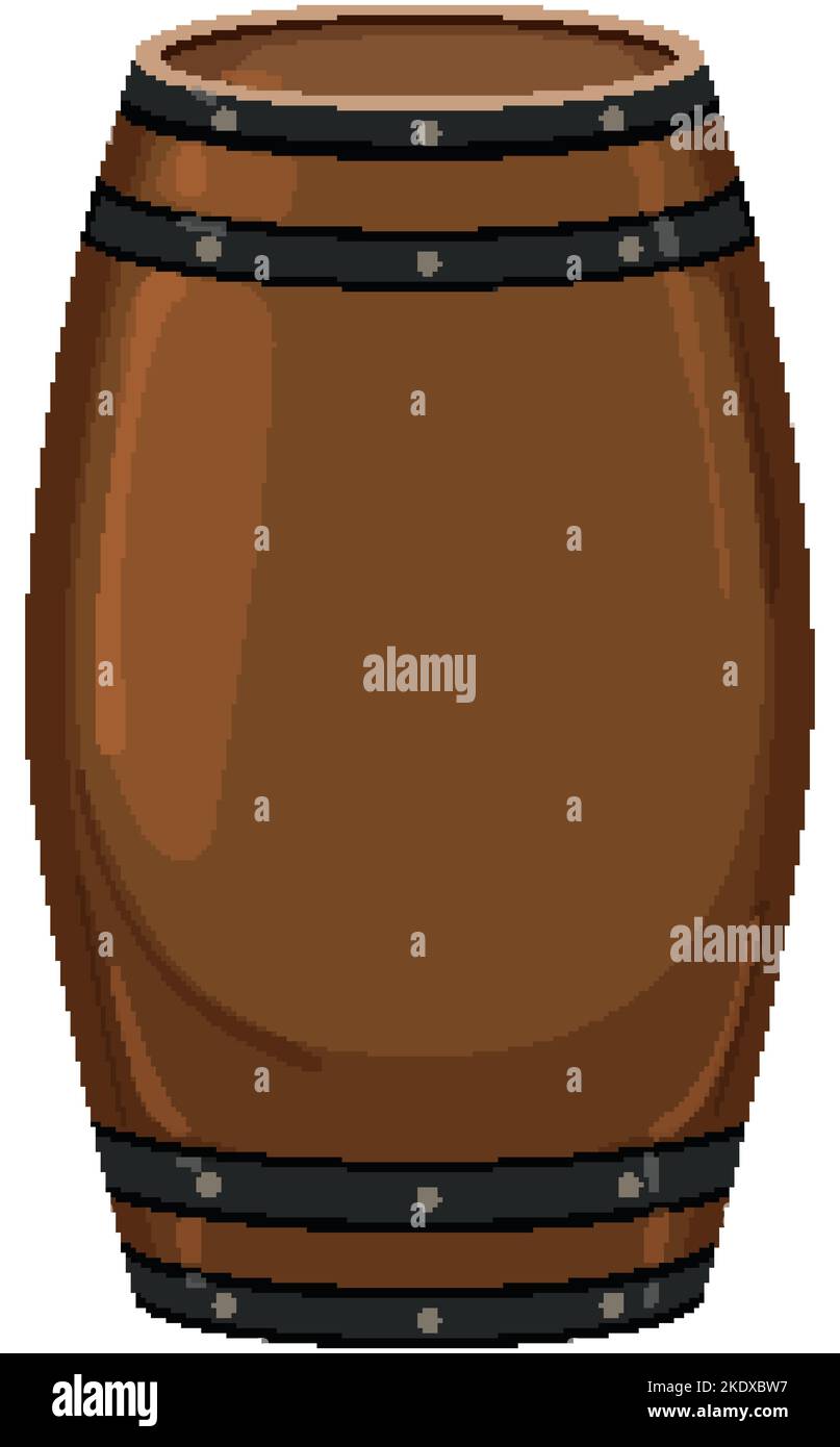 wood barrel wine cartoon vector illustration Stock Vector Image & Art ...