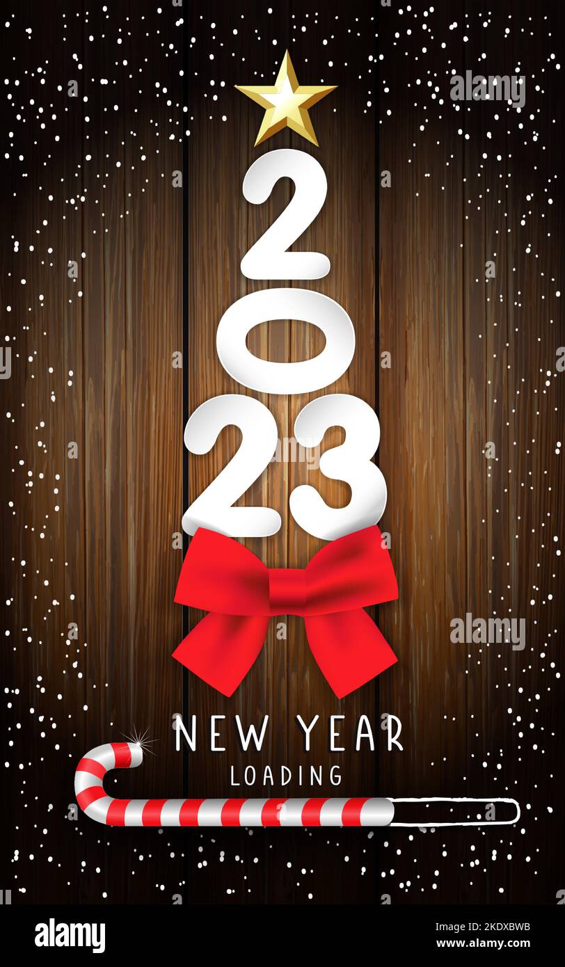 Merry christmas 2023 golden Stock Vector Images - Alamy