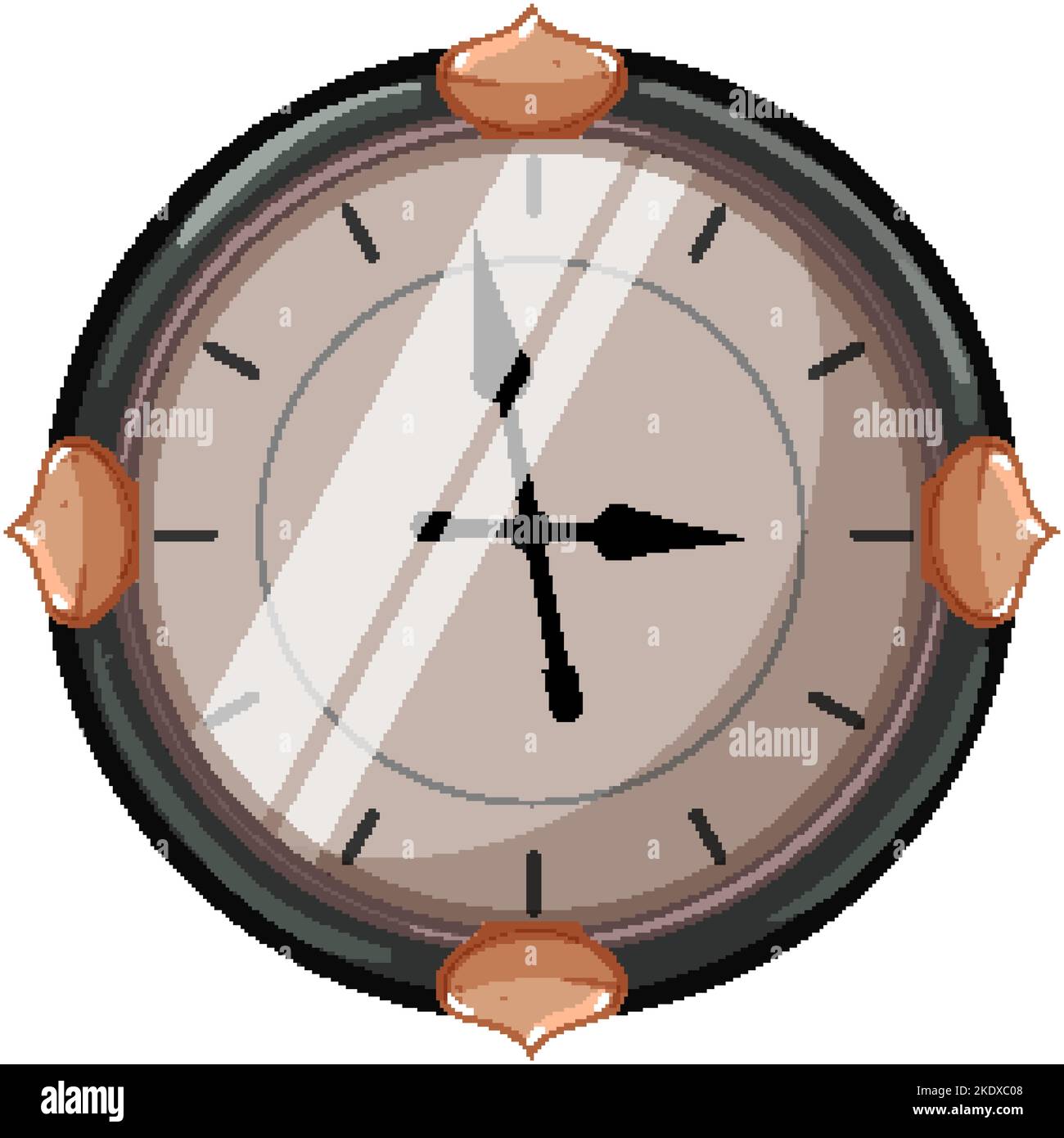 dial clock vintage cartoon vector illustration Stock Vector Image & Art ...