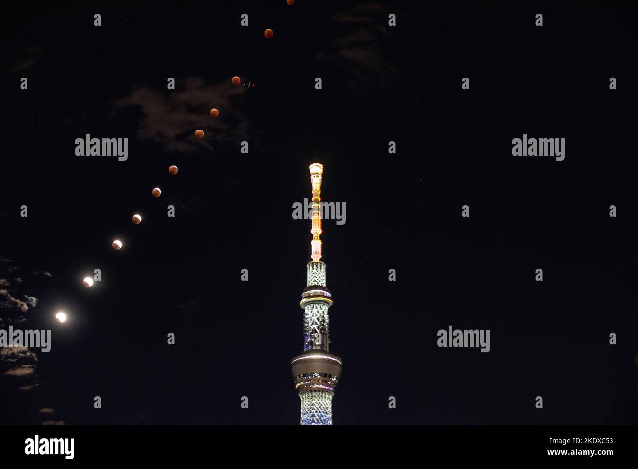 Tokyo, Japan. 8th Nov, 2022. This combo photo shows different stages of ...