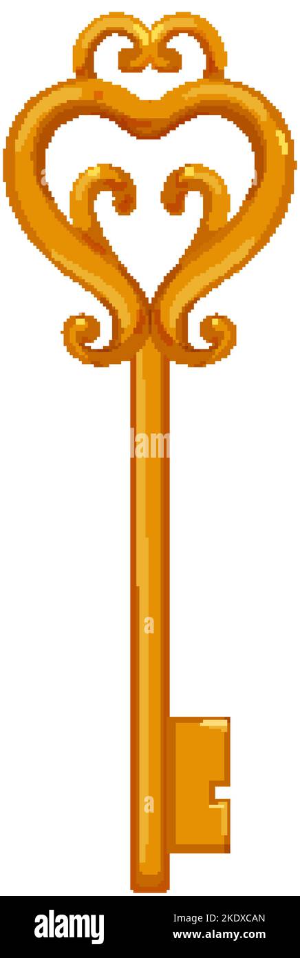 secret key vintage cartoon vector illustration Stock Vector Image & Art ...