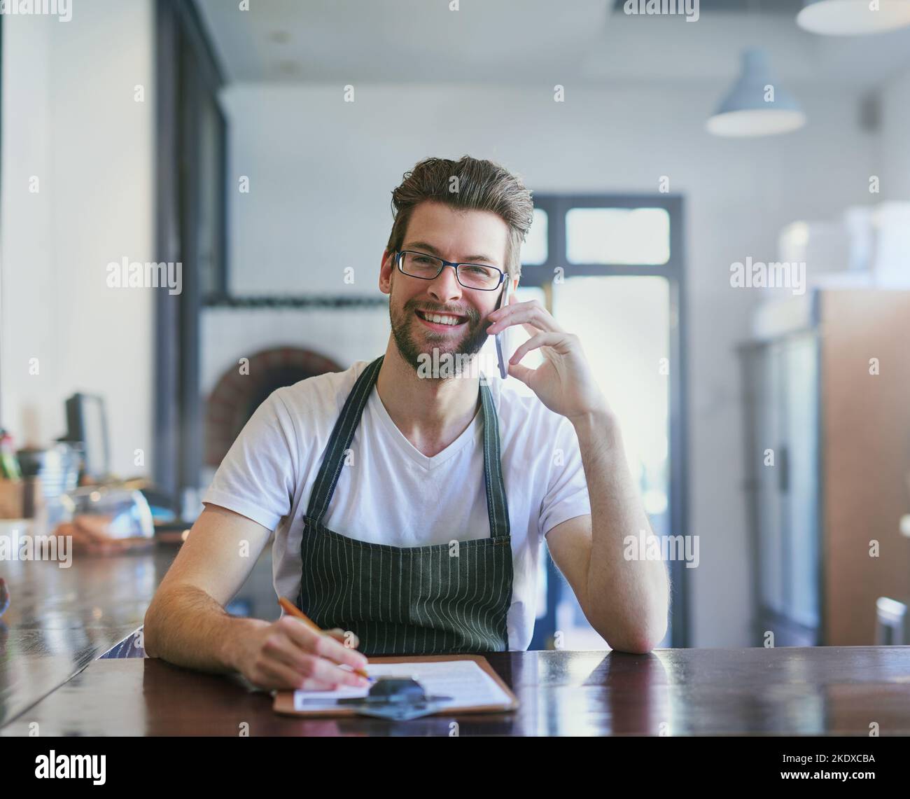 Why wait in line when you can order in. Cropped portrait of a young ...