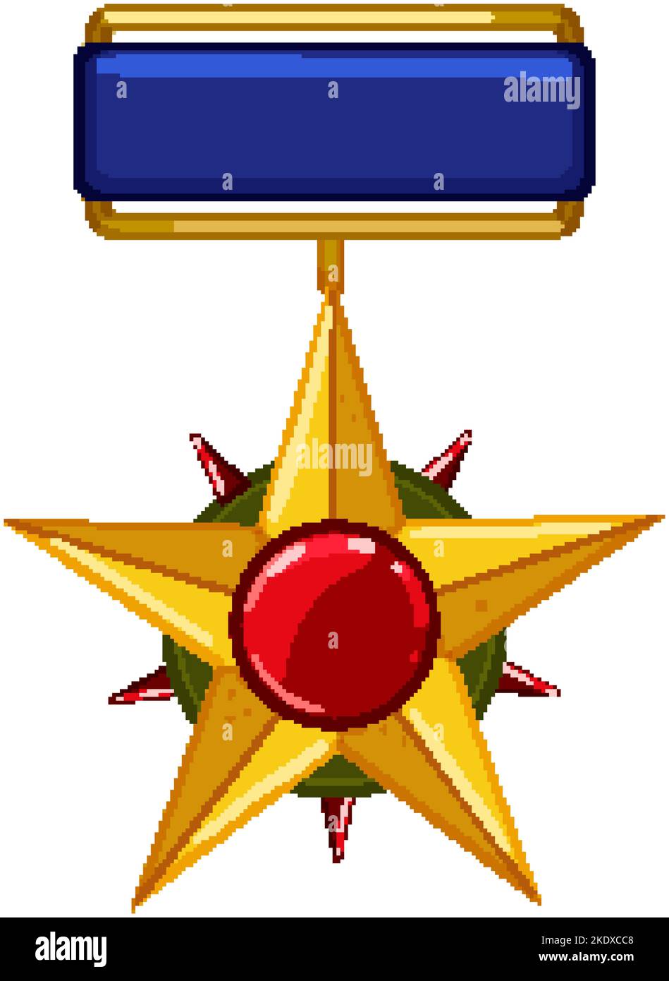 star military medal cartoon vector illustration Stock Vector Image ...