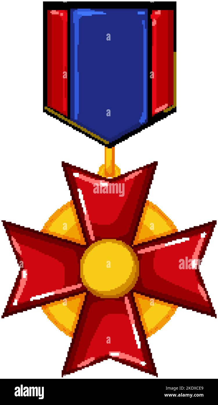 war military medal cartoon vector illustration Stock Vector Image & Art ...