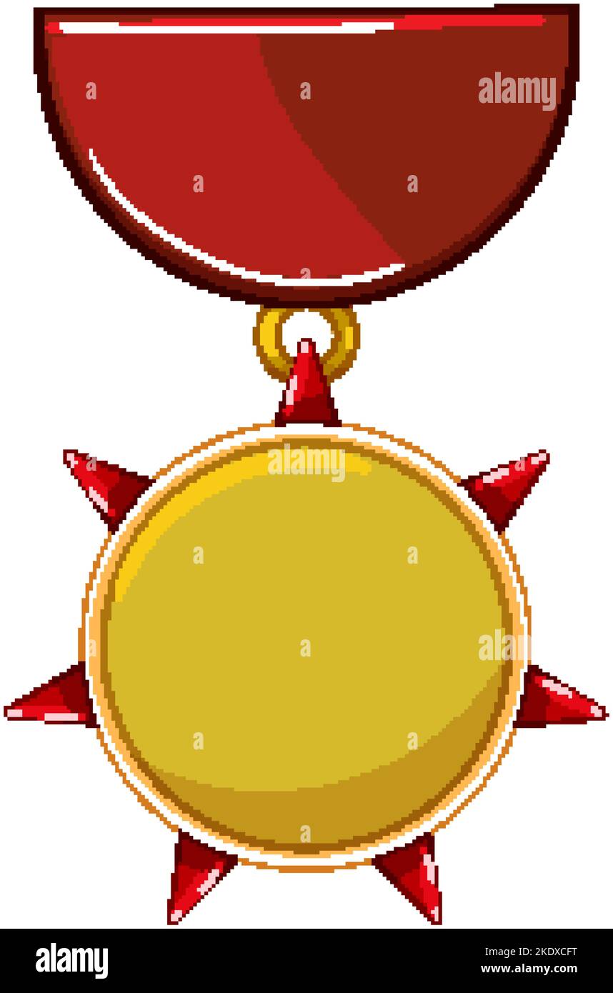 badge military medal cartoon vector illustration Stock Vector Image ...