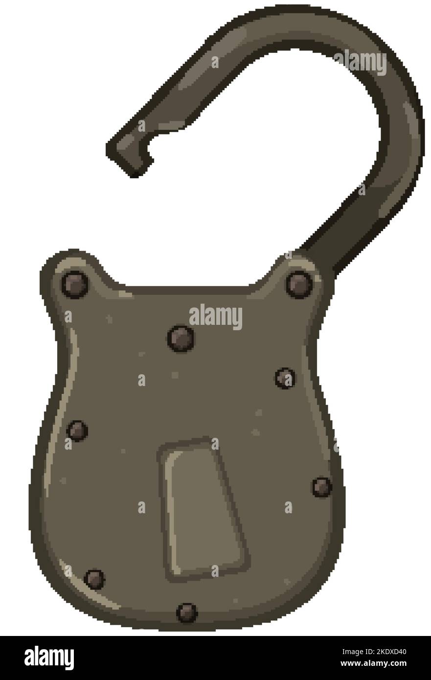 metal padlock vintage cartoon vector illustration Stock Vector Image ...