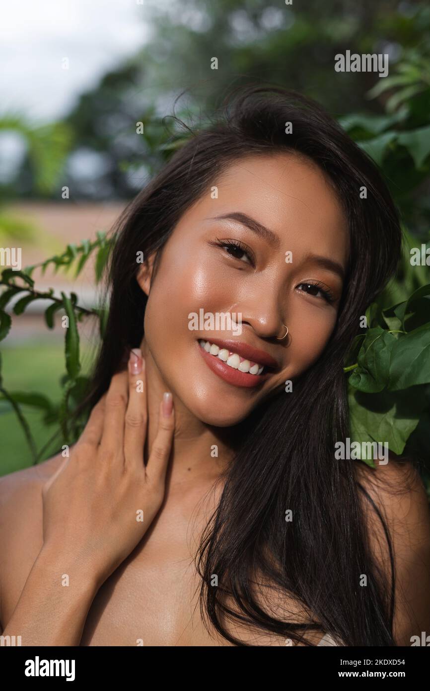 Smooth dark green leaves hi-res stock photography and images - Alamy