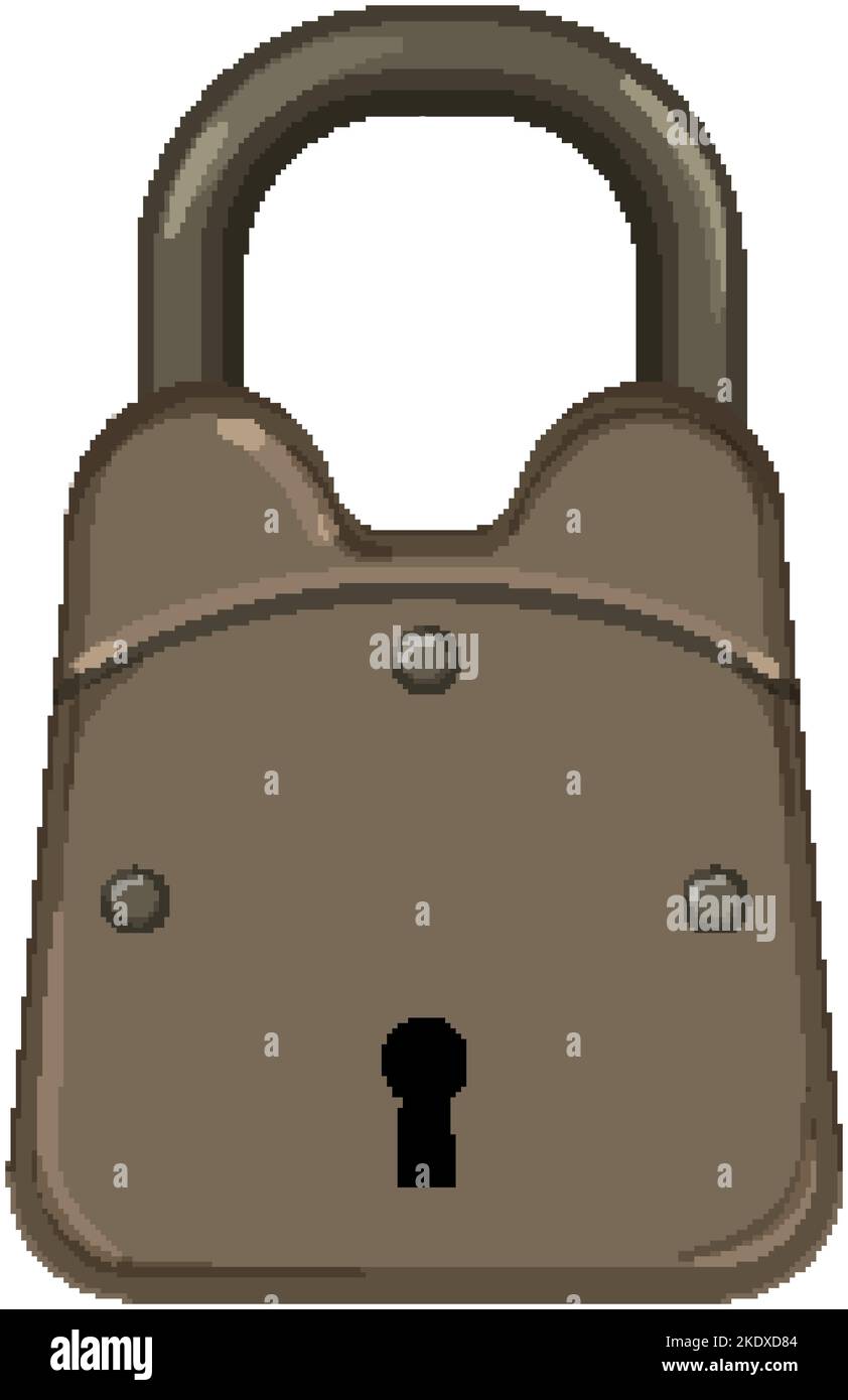 protection padlock vintage cartoon vector illustration Stock Vector ...