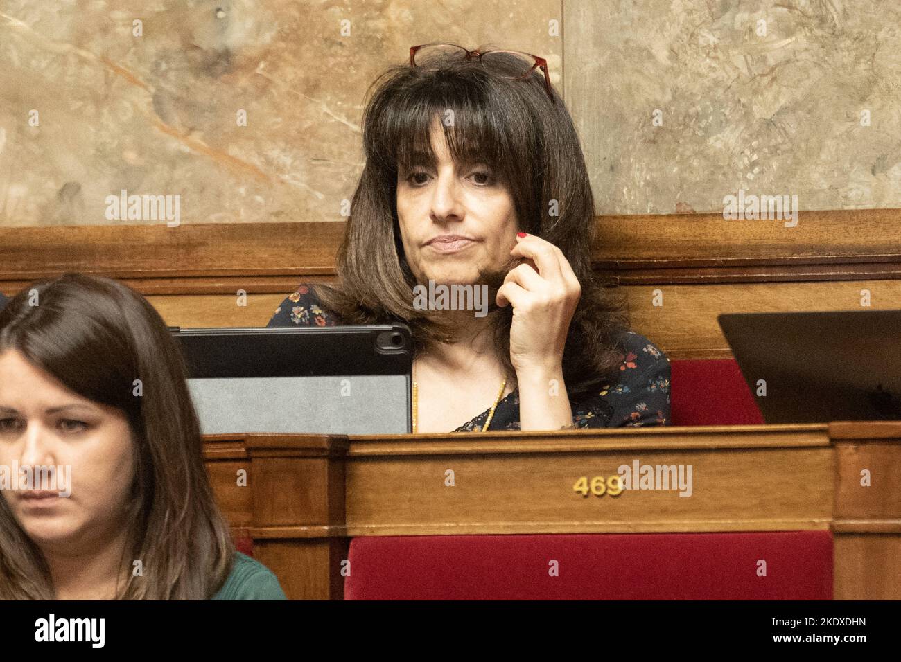 Deputy, Caroline Yadan attends a session of Questions to the Government ...