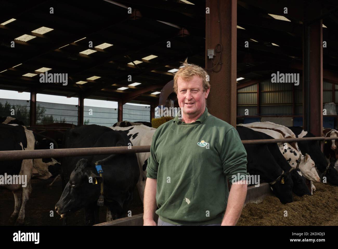 EDITORIAL USE ONLY Arla farmer, Ian Barker at his farm in Winslow ...
