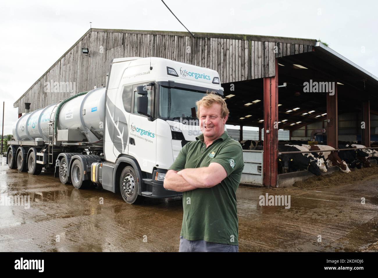 EDITORIAL USE ONLY Arla farmer, Ian Barker at his farm in Winslow ...
