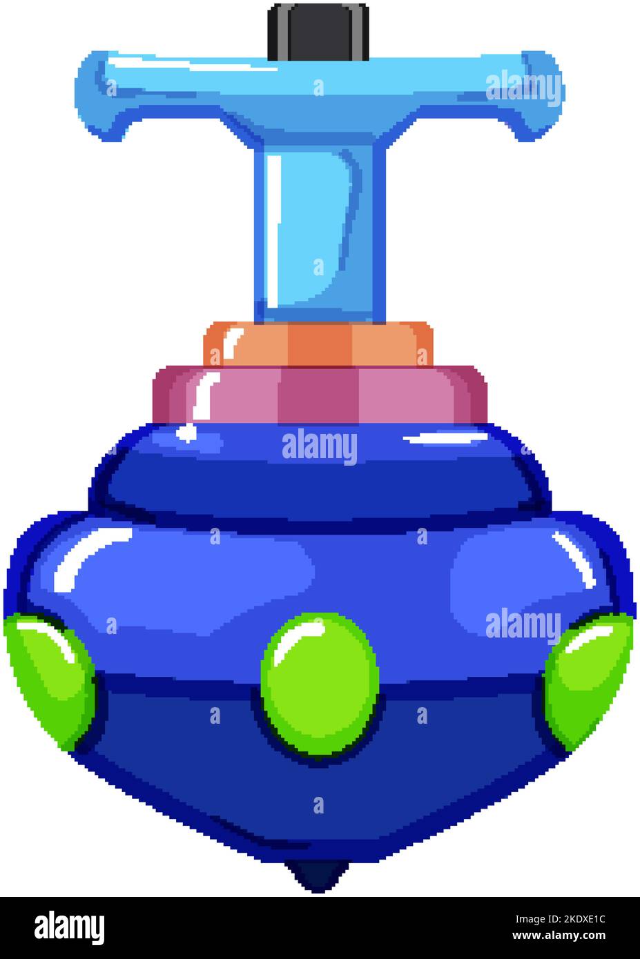 fun spinning top toy cartoon vector illustration Stock Vector Image ...