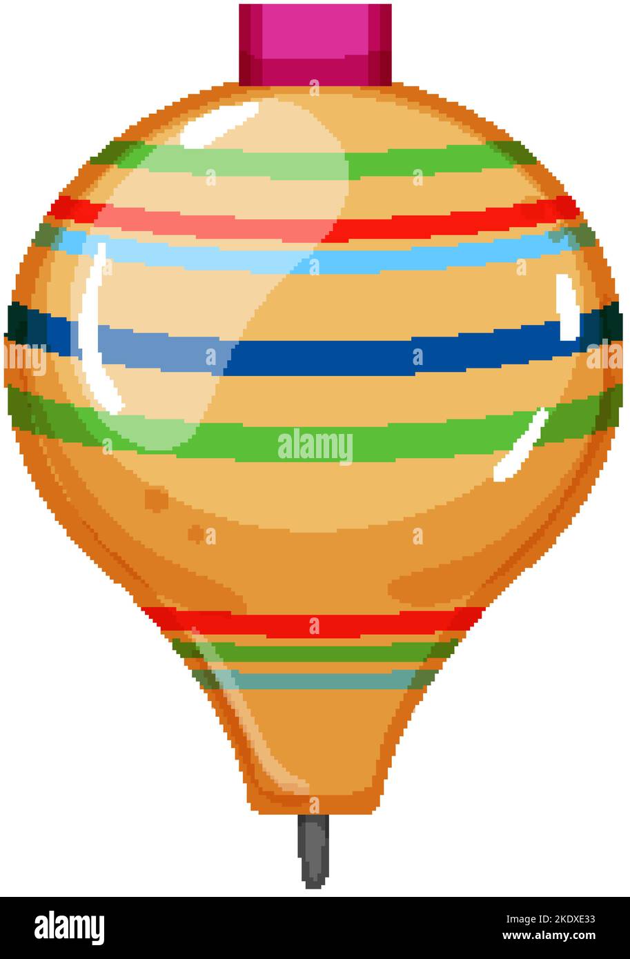 leisure spinning top toy cartoon vector illustration Stock Vector Image ...