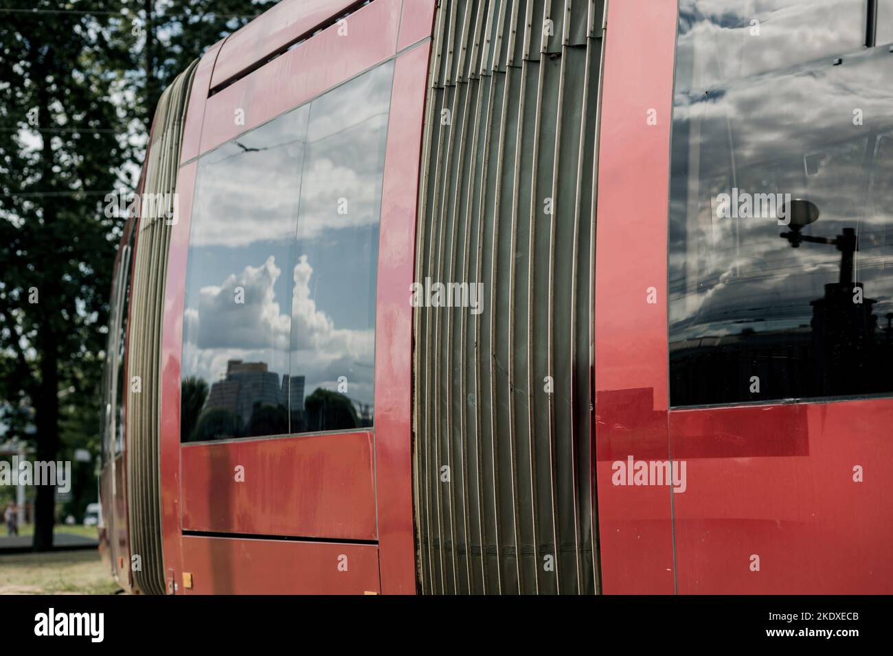 modern tram in the city. public transport Stock Photo - Alamy