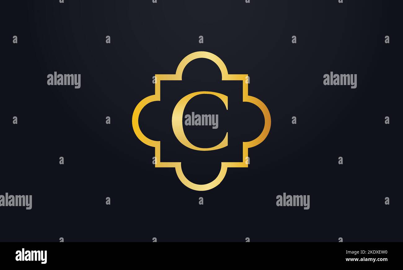 Royal luxury gold logo monogram hi-res stock photography and images - Alamy