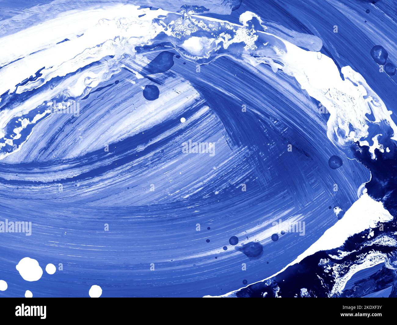 Blue creative hand painted background, abstract artwork, brush texture ...