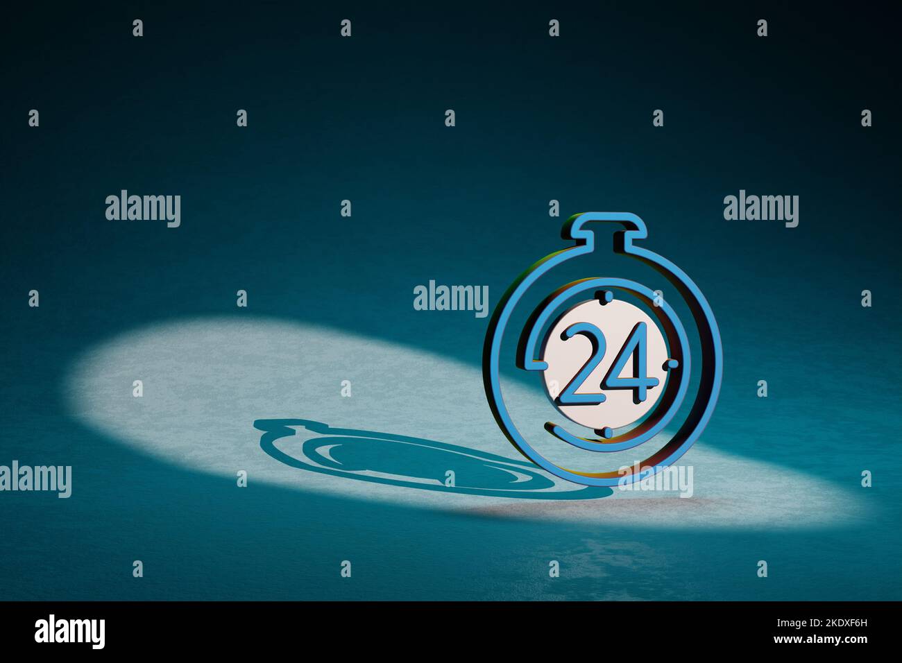 Beautiful abstract illustrations 24 Hours Timer support symbol icon on ...