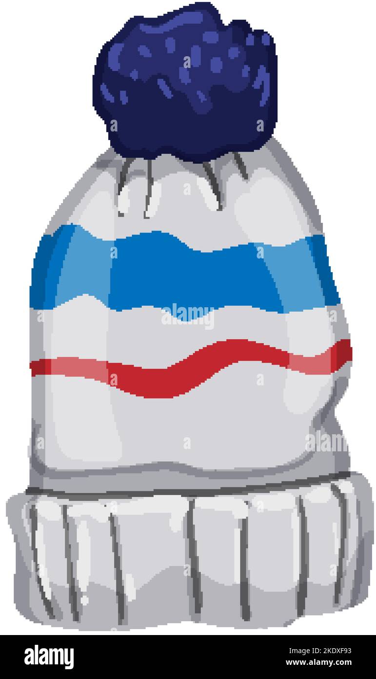 person winter hat man cartoon vector illustration Stock Vector Image ...
