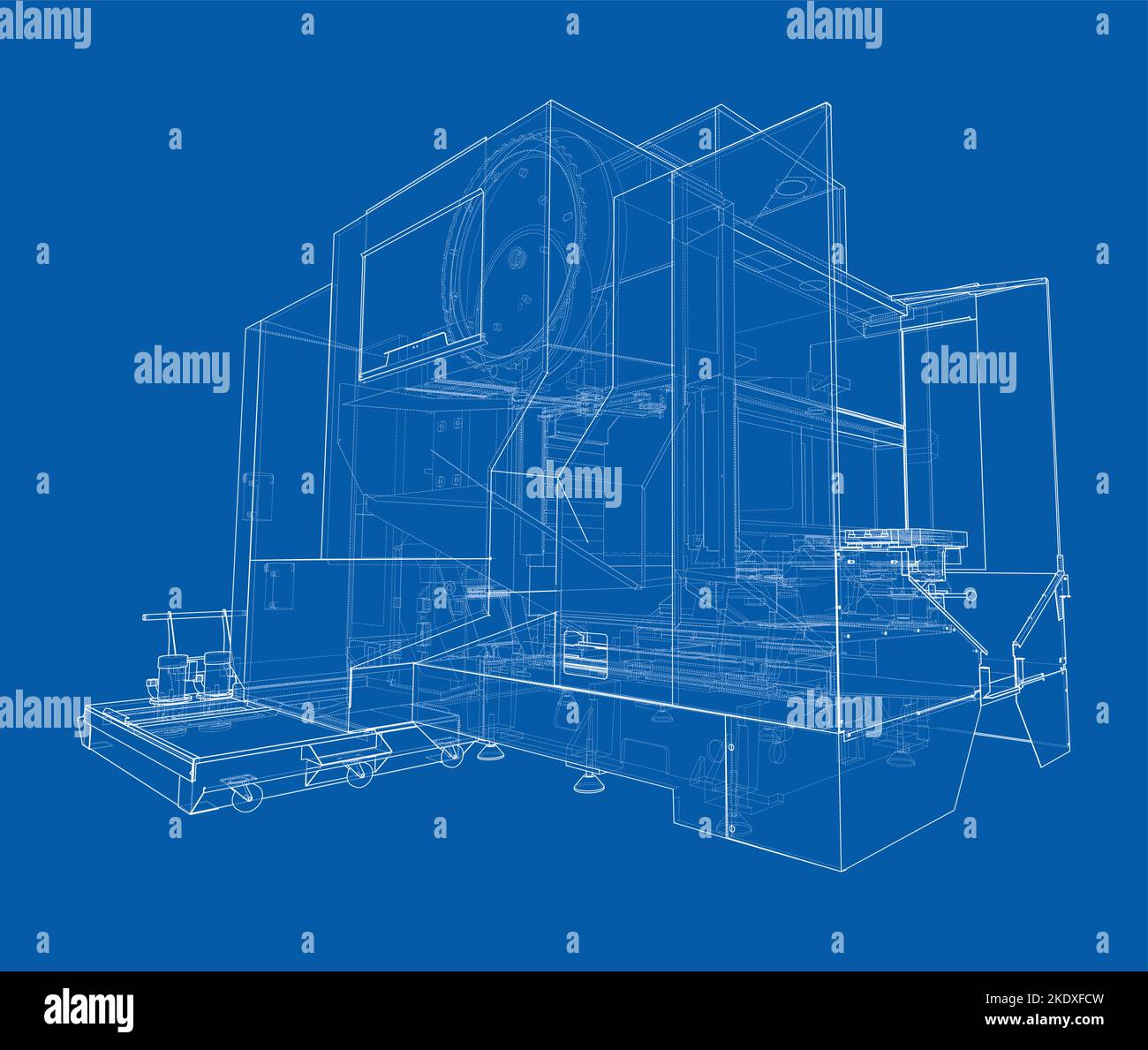 Metalworking CNC milling machine. Vector Stock Vector Image & Art - Alamy