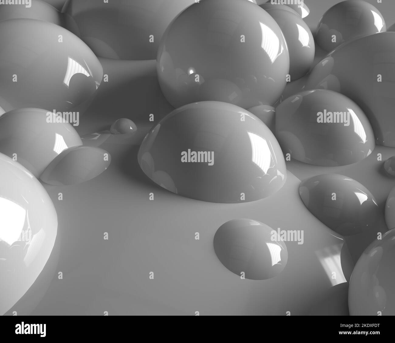 White gray shiny bubbles. Texture. 3d illustration Stock Photo - Alamy