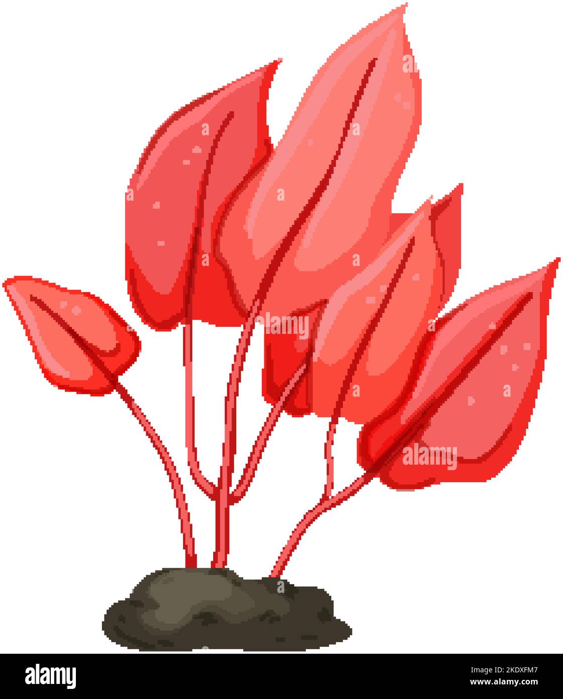 underwater aquarium plant cartoon vector illustration Stock Vector ...