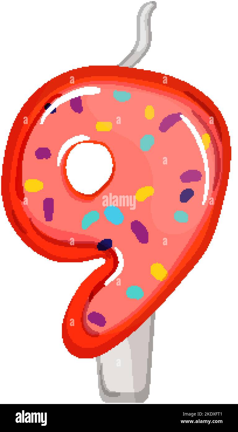 Number nine candle Stock Vector Images - Alamy