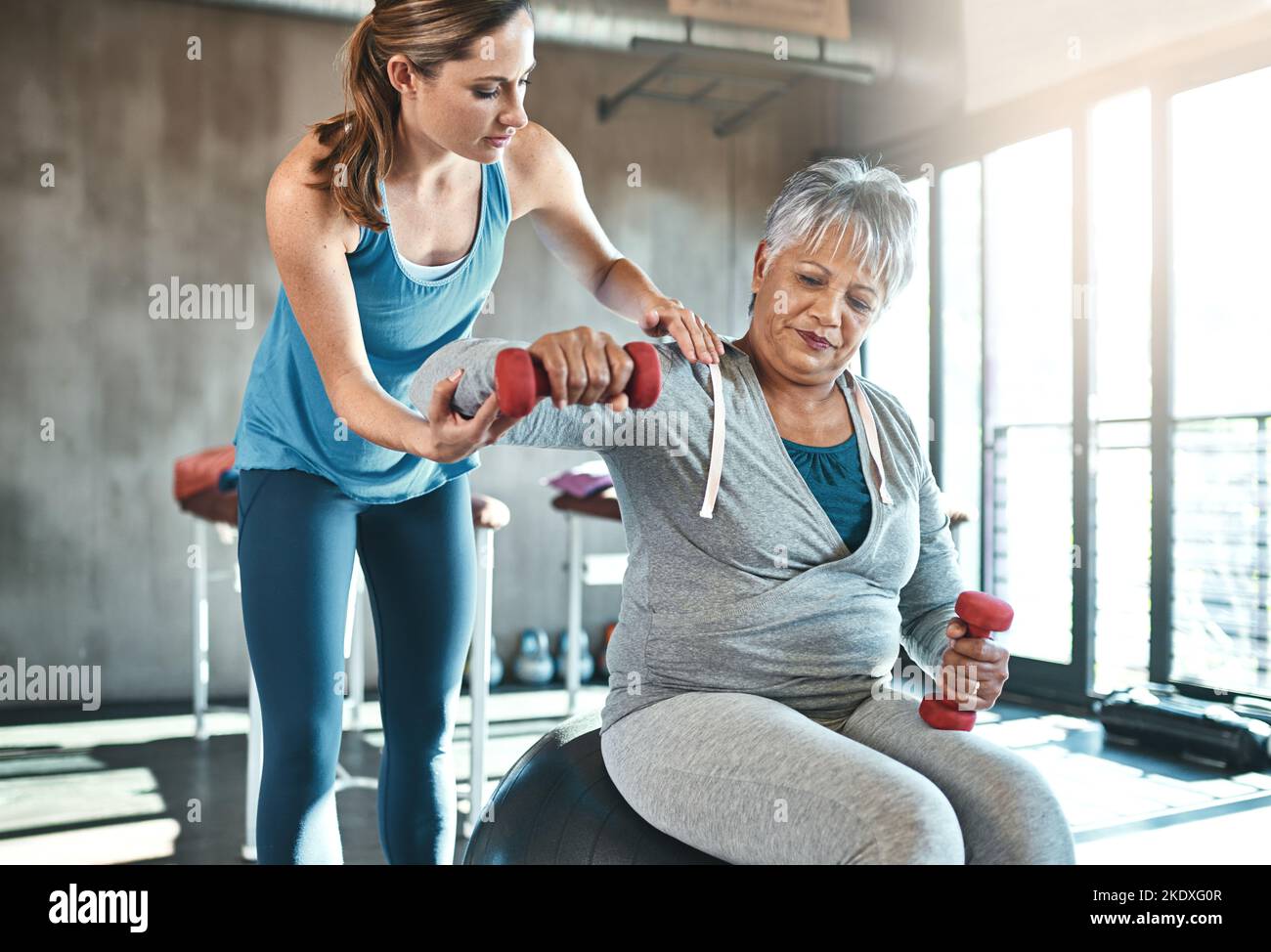 Reversing muscle decline with the help of a physical therapist. a ...