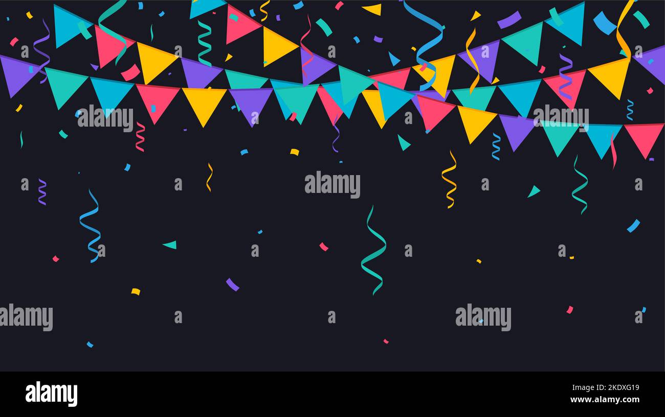 Confetti background. Festive backdrop. Party design with colorful ...