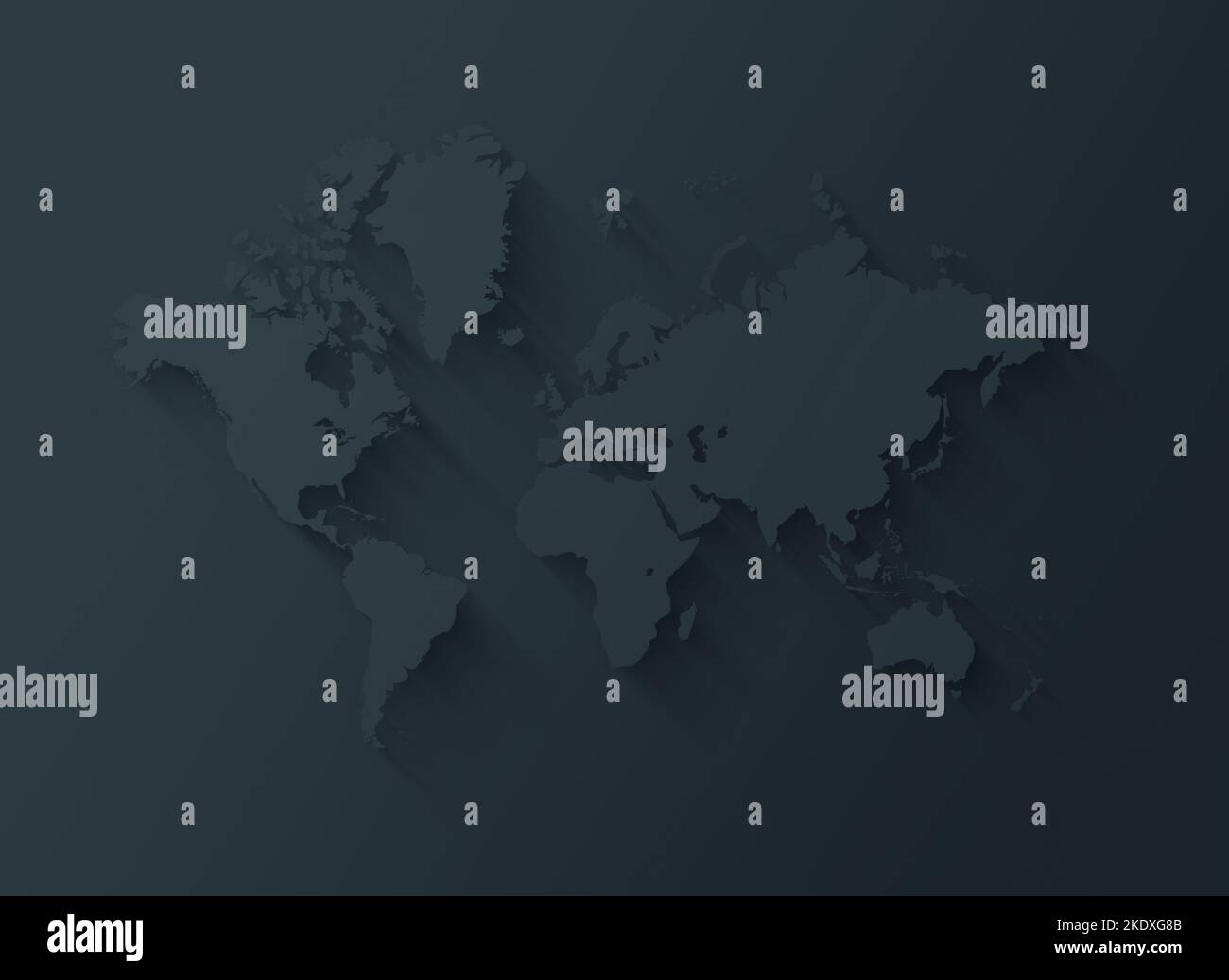 World map illustration isolated on a black background Stock Photo - Alamy