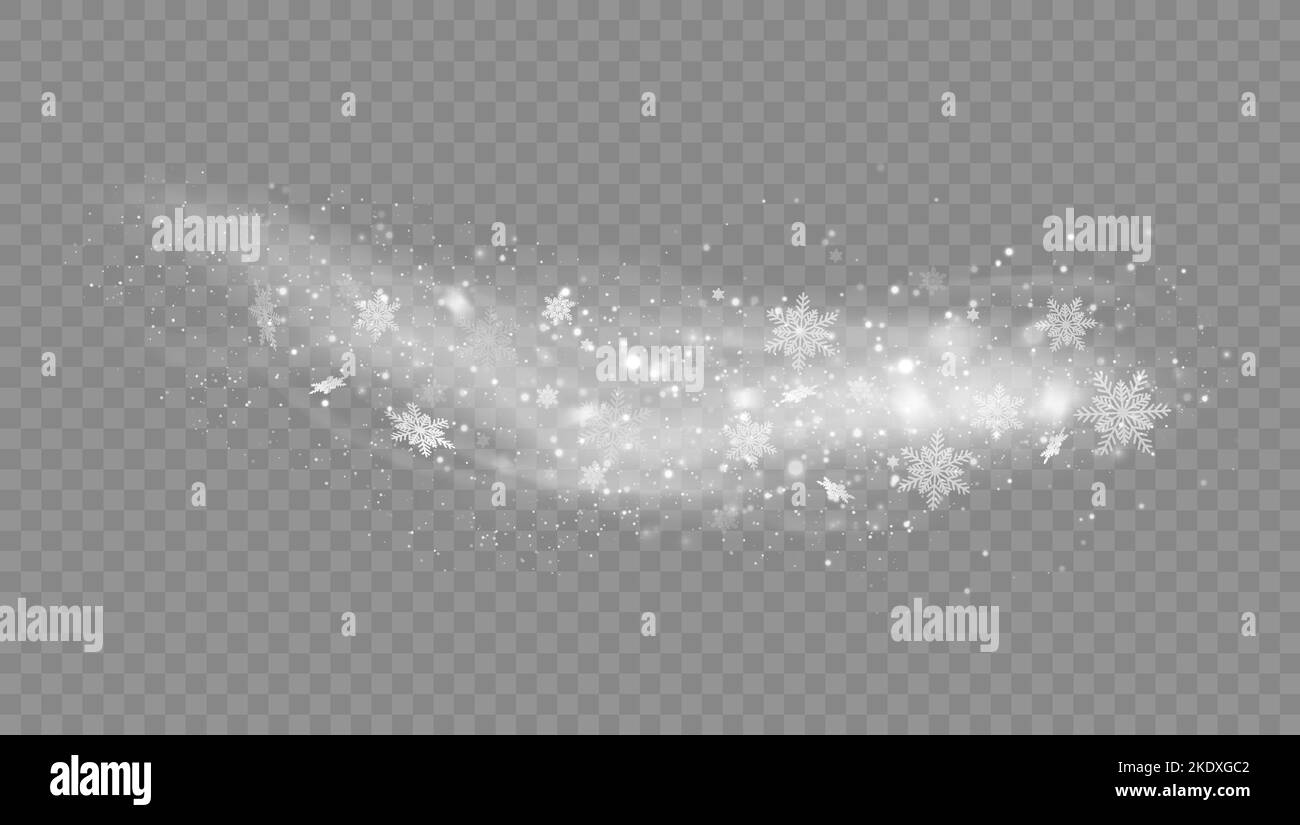 Snowstorm. Cold snow wind isolated. Vector illustration Stock Vector ...