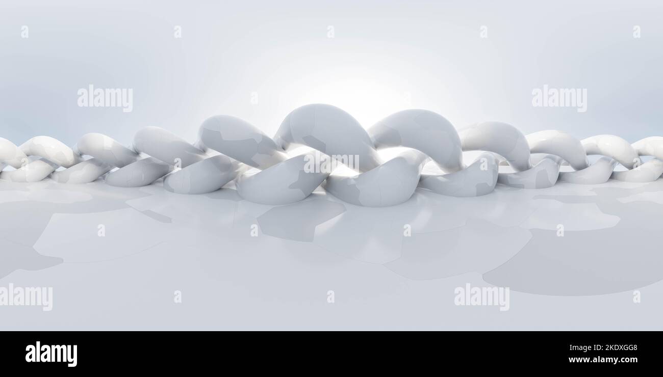 360 degree full panorama environment map of bright white metallic walls ...