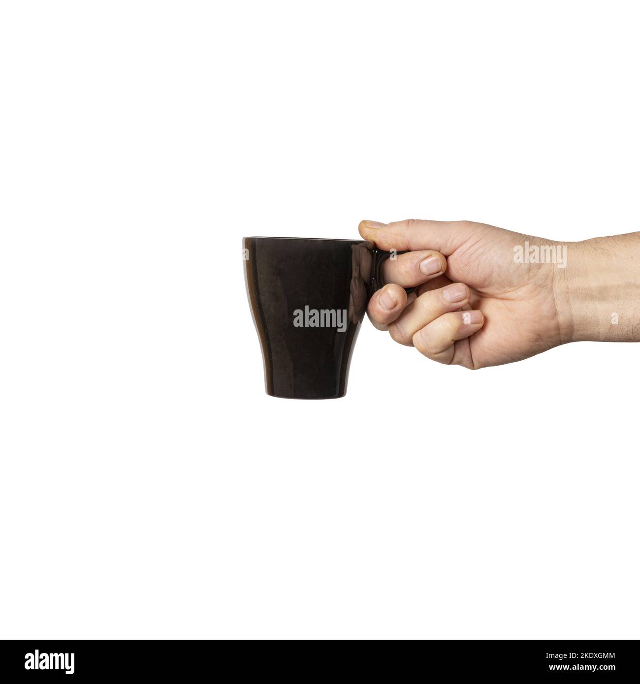 a cup of coffee in hand on a transparent background Stock Photo - Alamy