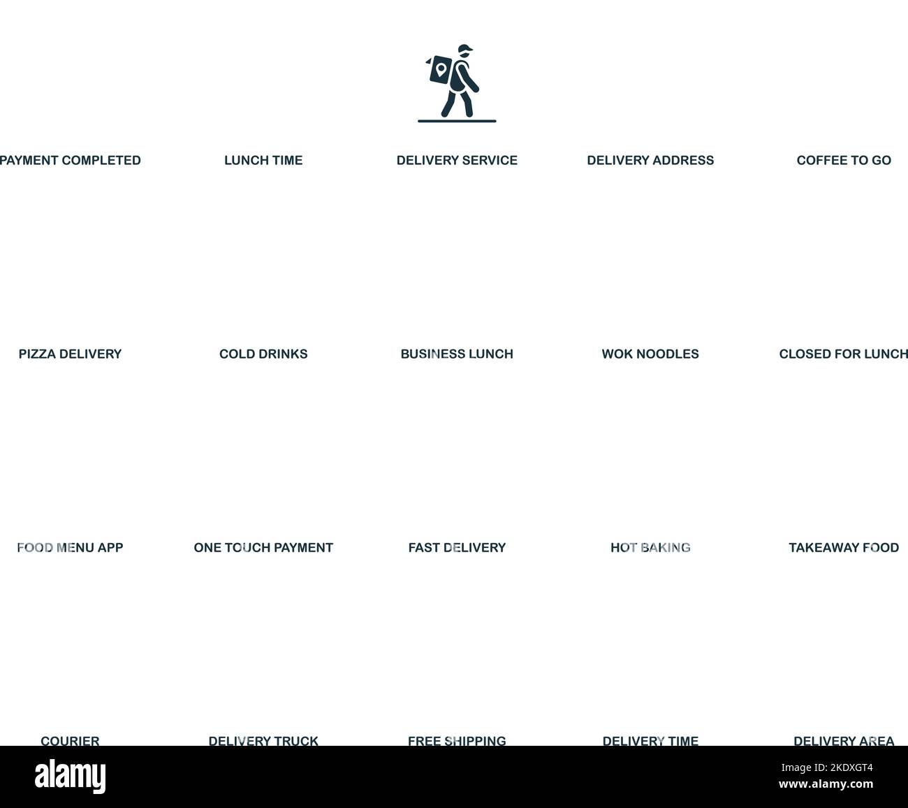 Delivery Service icon. Monochrome simple Food Delivery icon for ...