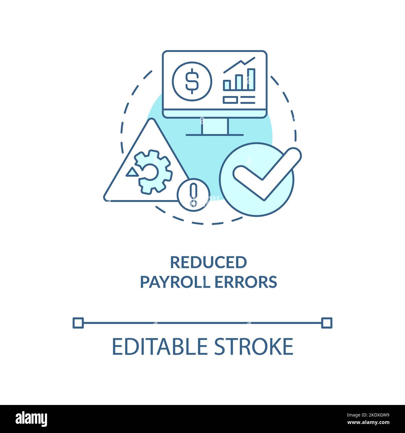 Reduced payroll errors turquoise concept icon Stock Vector Image & Art ... Reduced payroll errors turquoise concept icon Stock Vector Image & Art ...