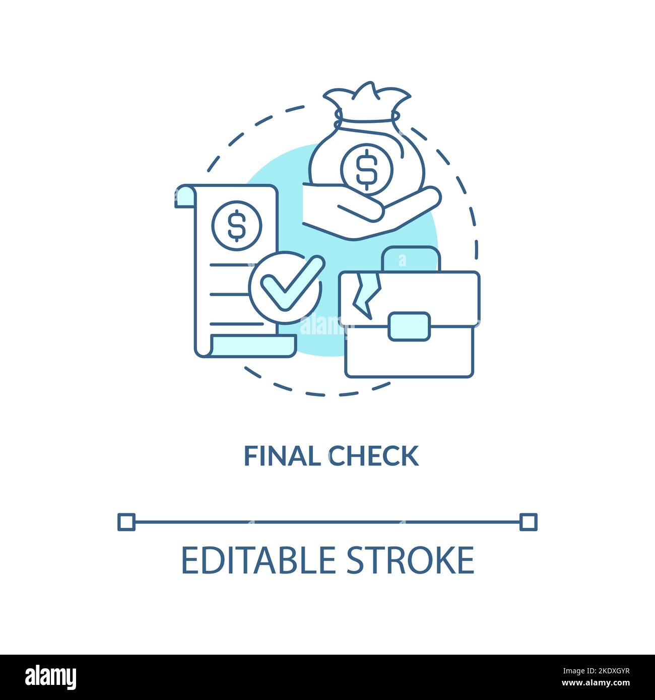 Final check turquoise concept icon Stock Vector Image & Art - Alamy
