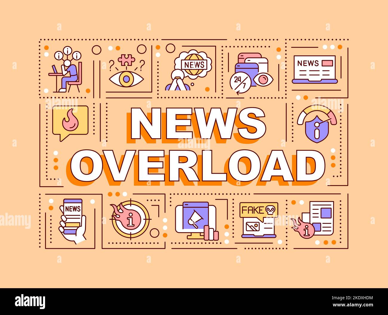 Internet cloud overload Stock Vector Images - Alamy