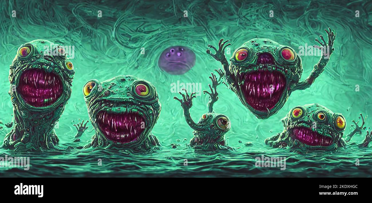 Spooky face under water hi-res stock photography and images - Alamy