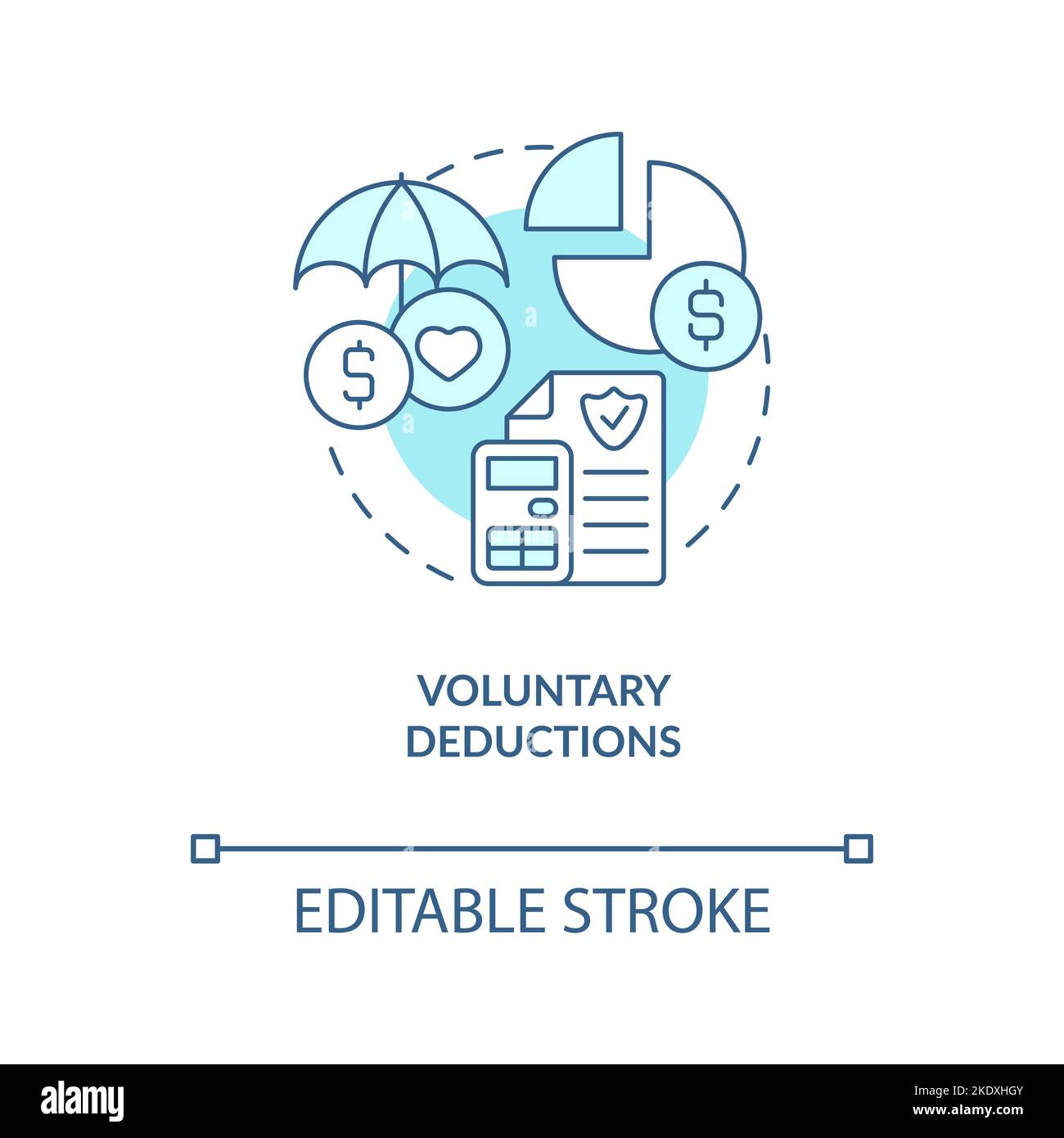 Voluntary deductions turquoise concept icon Stock Vector Image & Art ... Voluntary deductions turquoise concept icon Stock Vector Image & Art ...