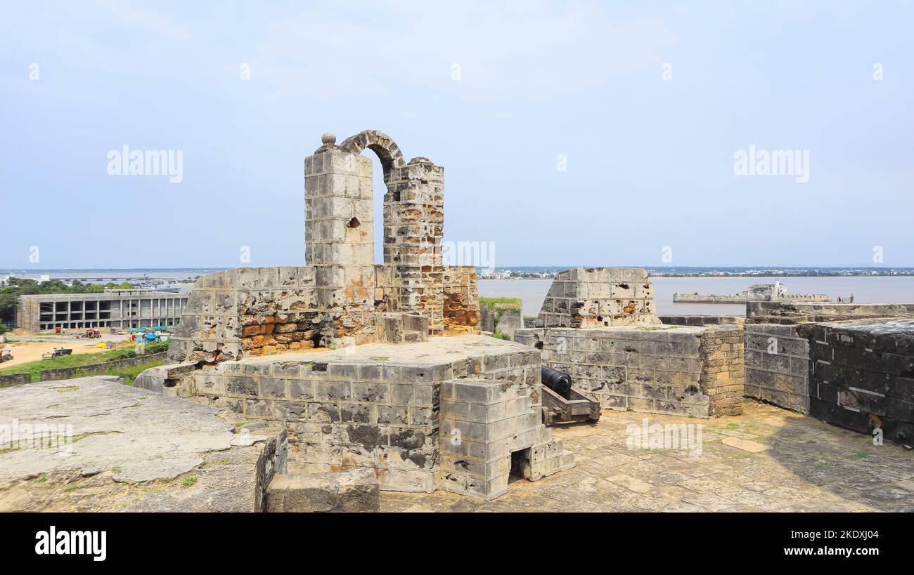 View of Fortification of Diu Fort, Diu, India Stock Photo - Alamy
