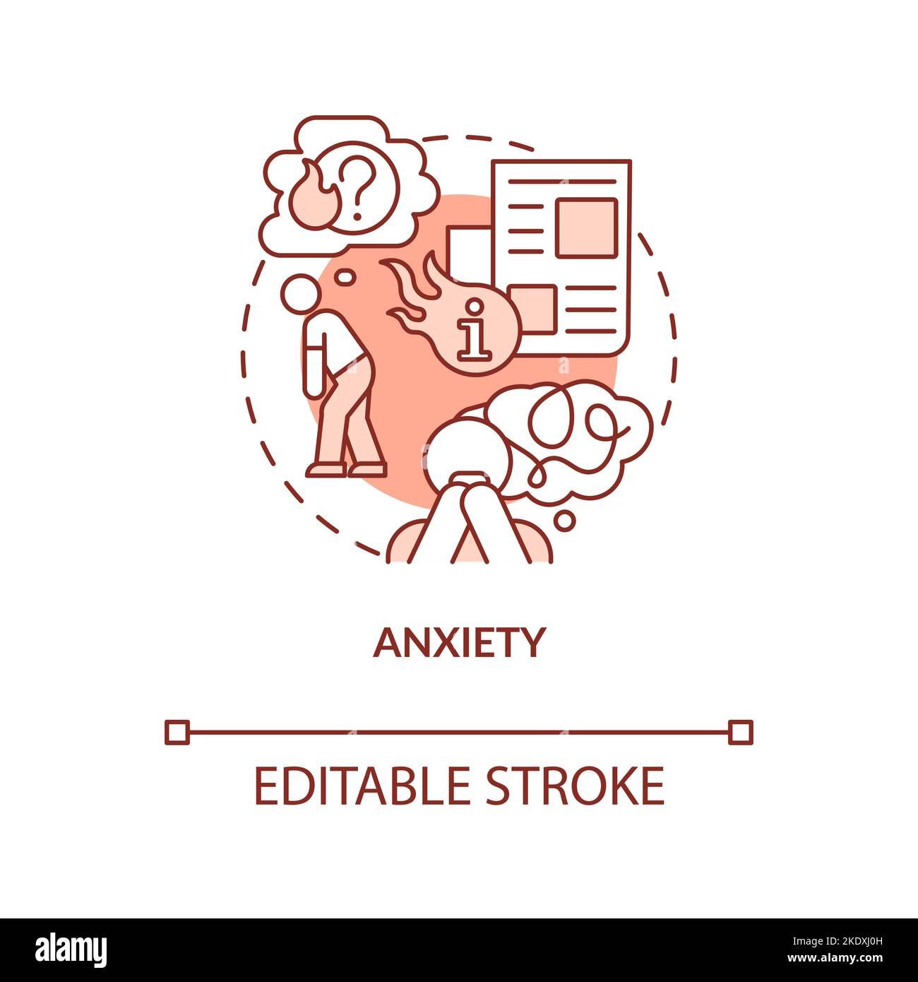 Anxiety red concept icon Stock Vector Image & Art - Alamy