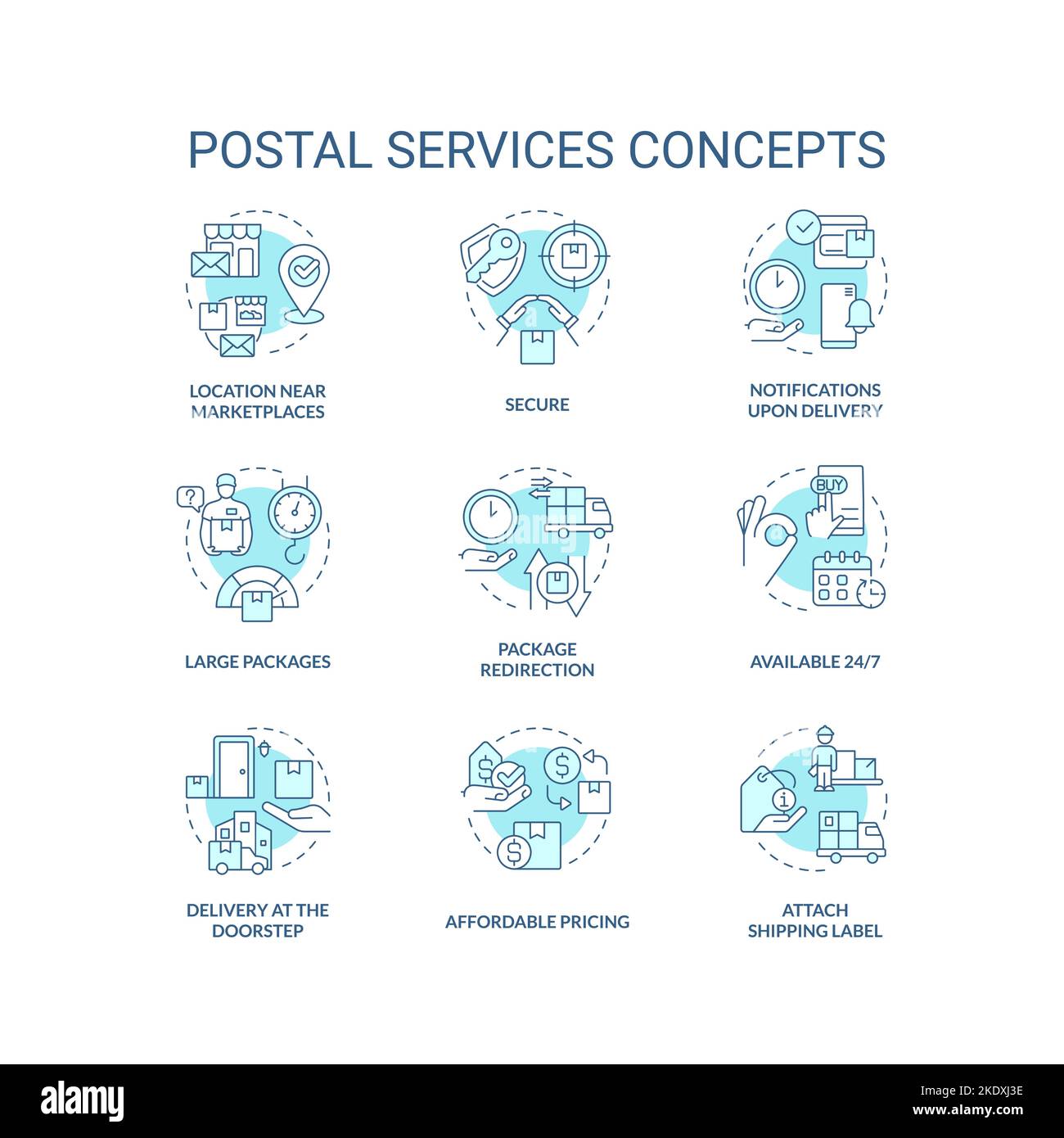 Business mail turquoise Stock Vector Images - Alamy